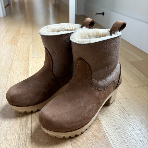 Mix No. 6 | Shoes | Mix No 6 Store 5 Pull On Shearling Clog Boot In Honey Aviator Size 39 | Poshmark